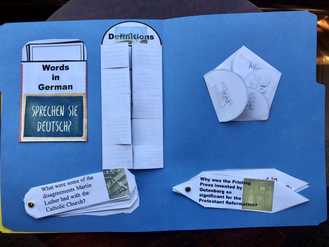 Unit Study Lapbook on Martin Luther and the Reformation