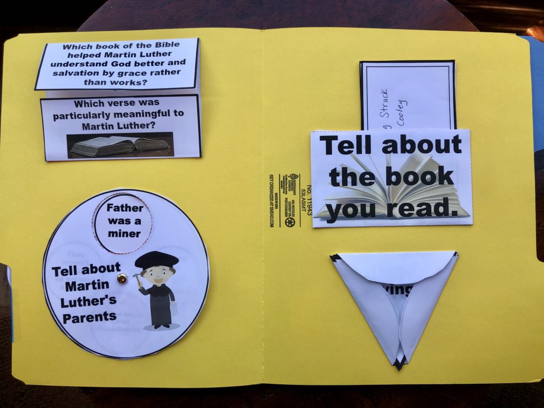 Unit Study Lapbook on Martin Luther and the Reformation