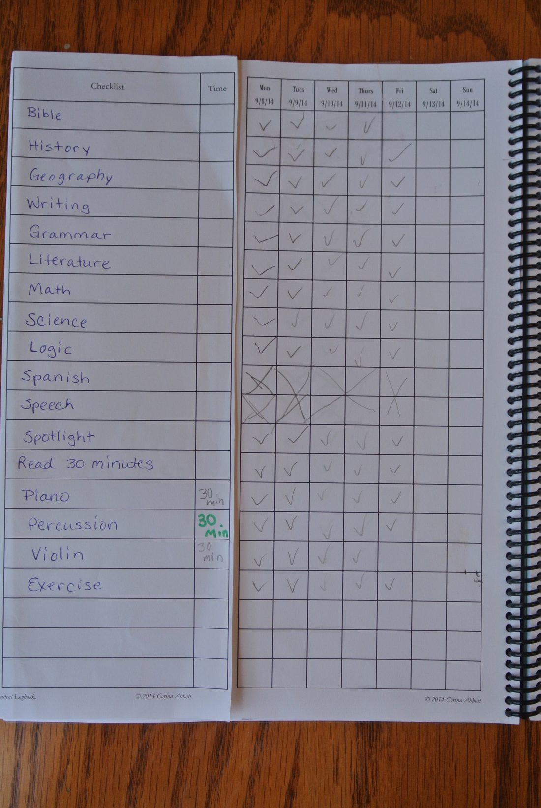 Review My Student Logbook