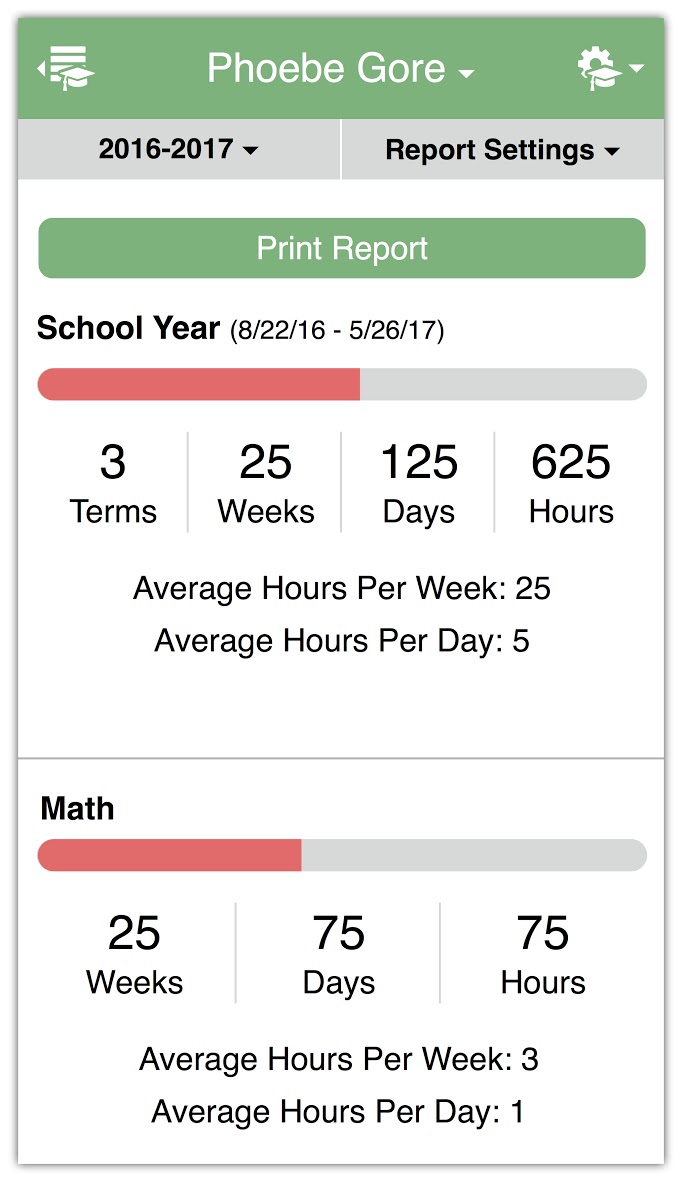 Planning with the Flexible School Schedule Homeschool App