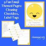 Emoji Themed Cleaning Checklists and Label Tags