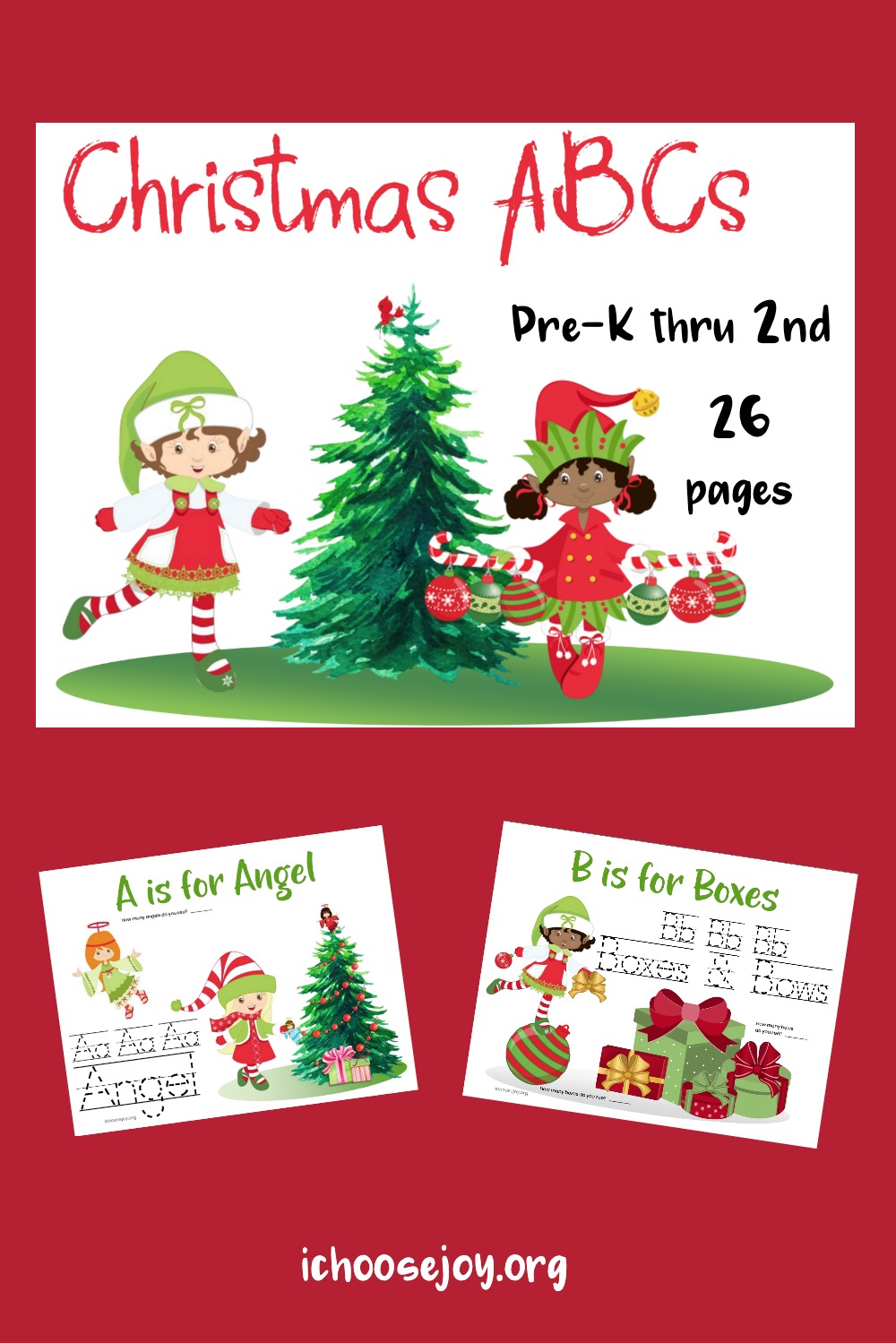 Christmas Elves ABC Printable Pack