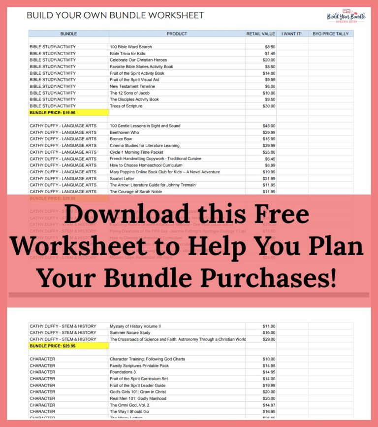 Insider Pro Tips for the 2020 Build Your Bundle Homeschool Sale