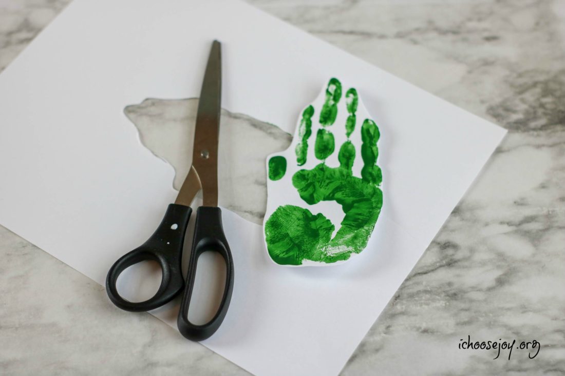 Christmas Tree Handprint Ornament Craft