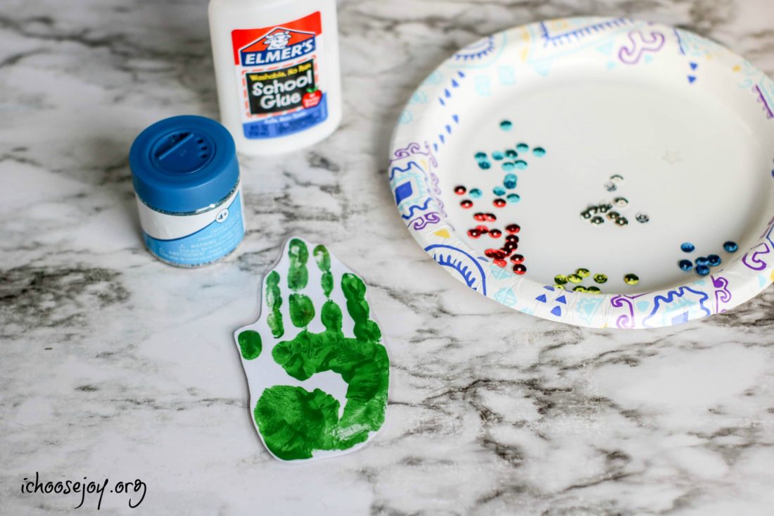 Christmas Tree Handprint Ornament Craft