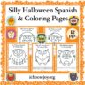 Silly Halloween Spanish and Coloring Pages
