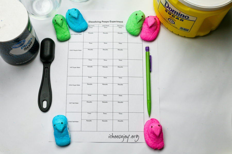 Dissolving Peeps Experiment: STEM Activity for Eastertime