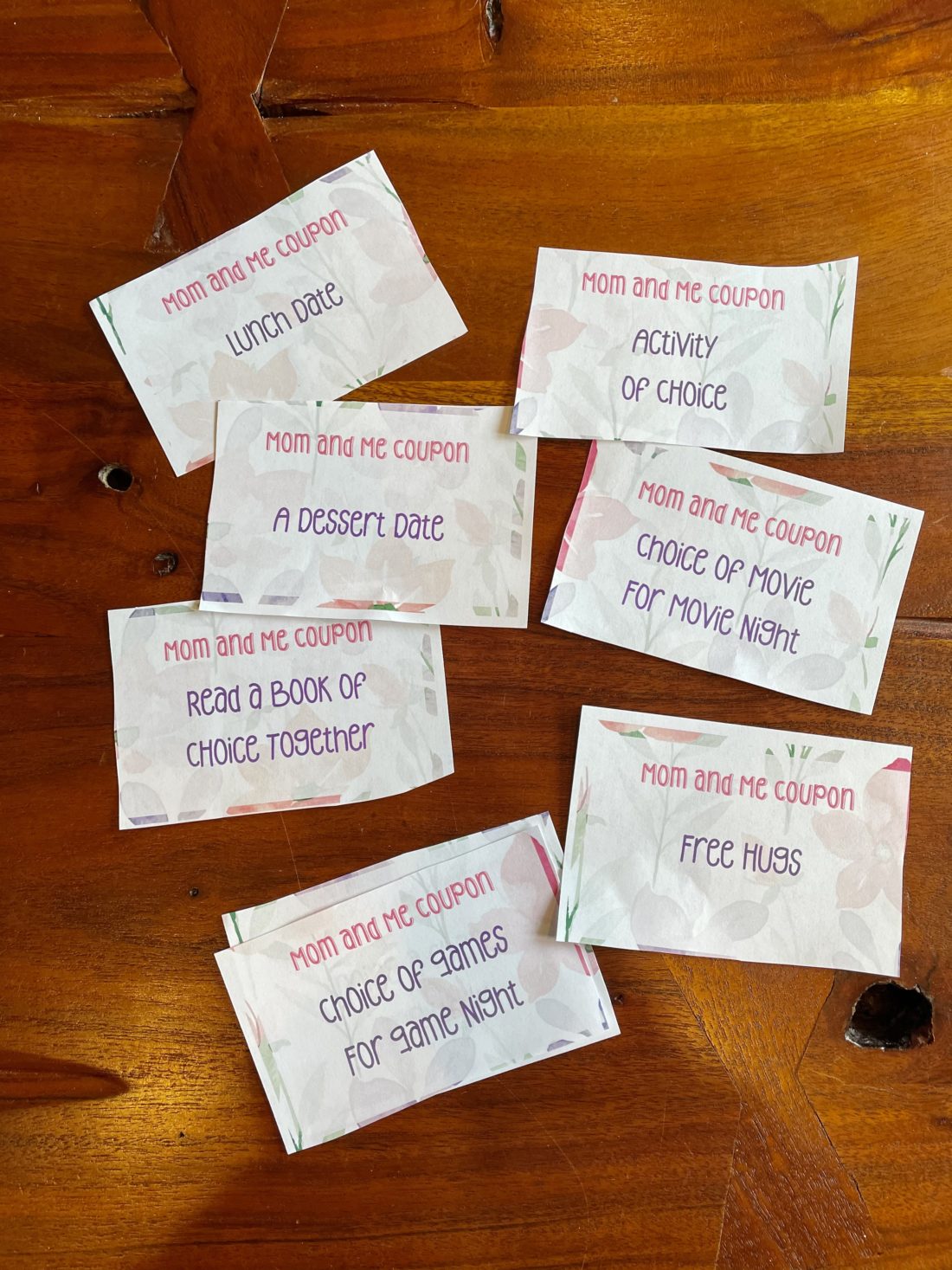 All About My Mom Questionnaire and Mom & Me Coupons