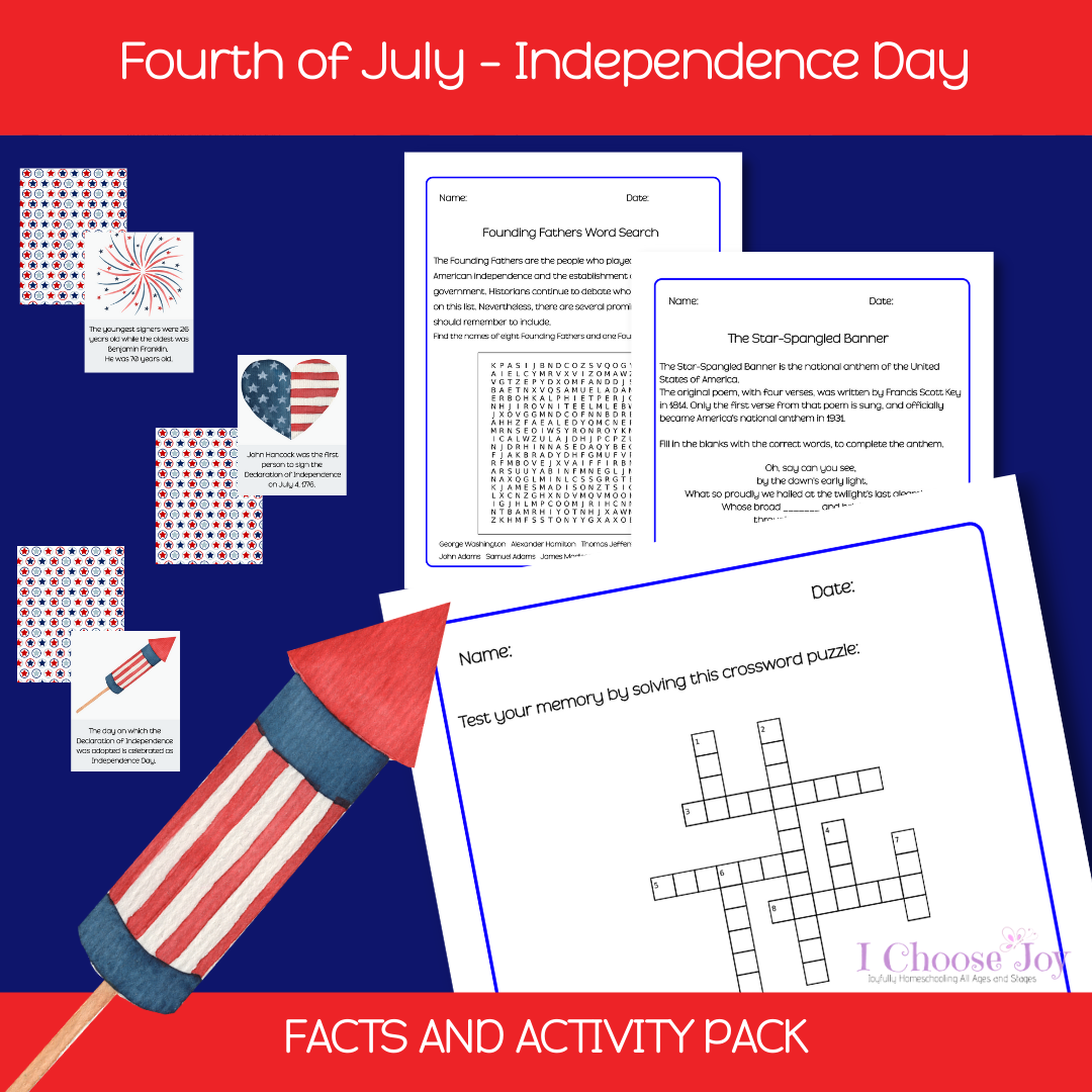 Fourth of July Printable Pack: Celebrating Independence Day with ...