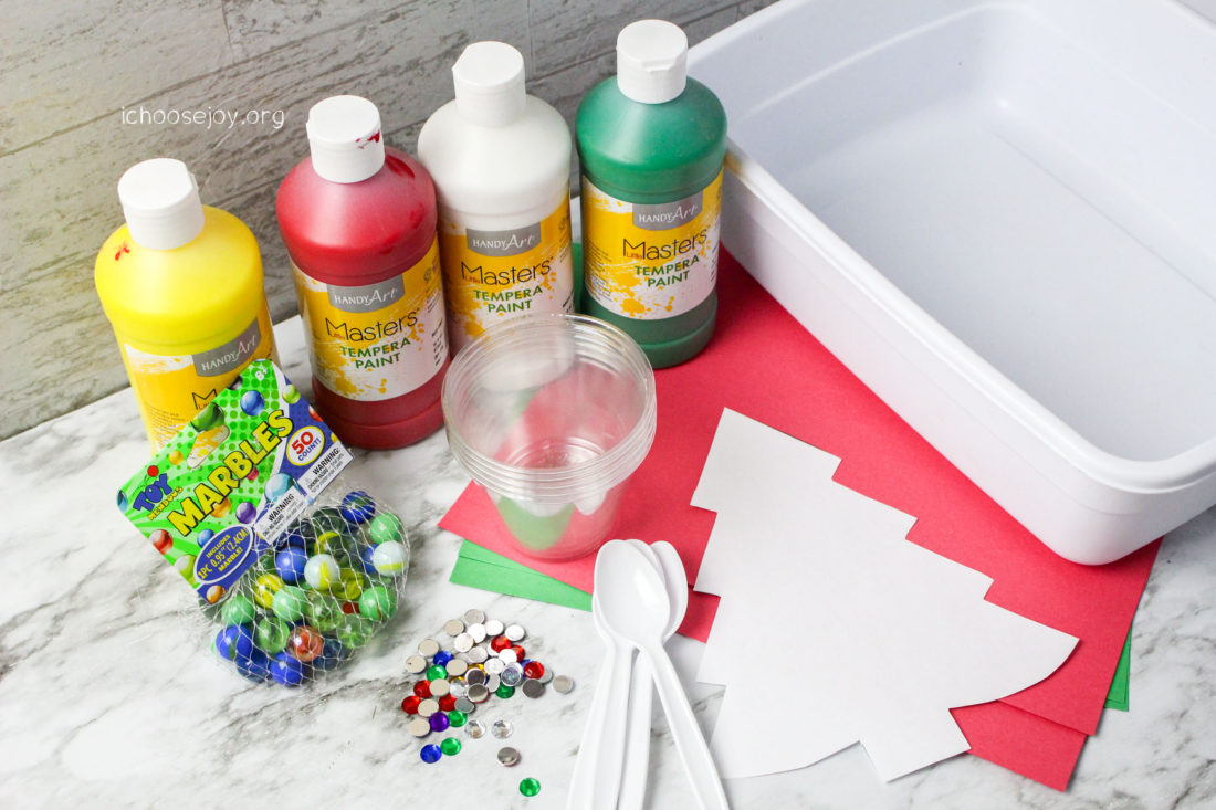 Marble-Painted Christmas Tree Tutorial