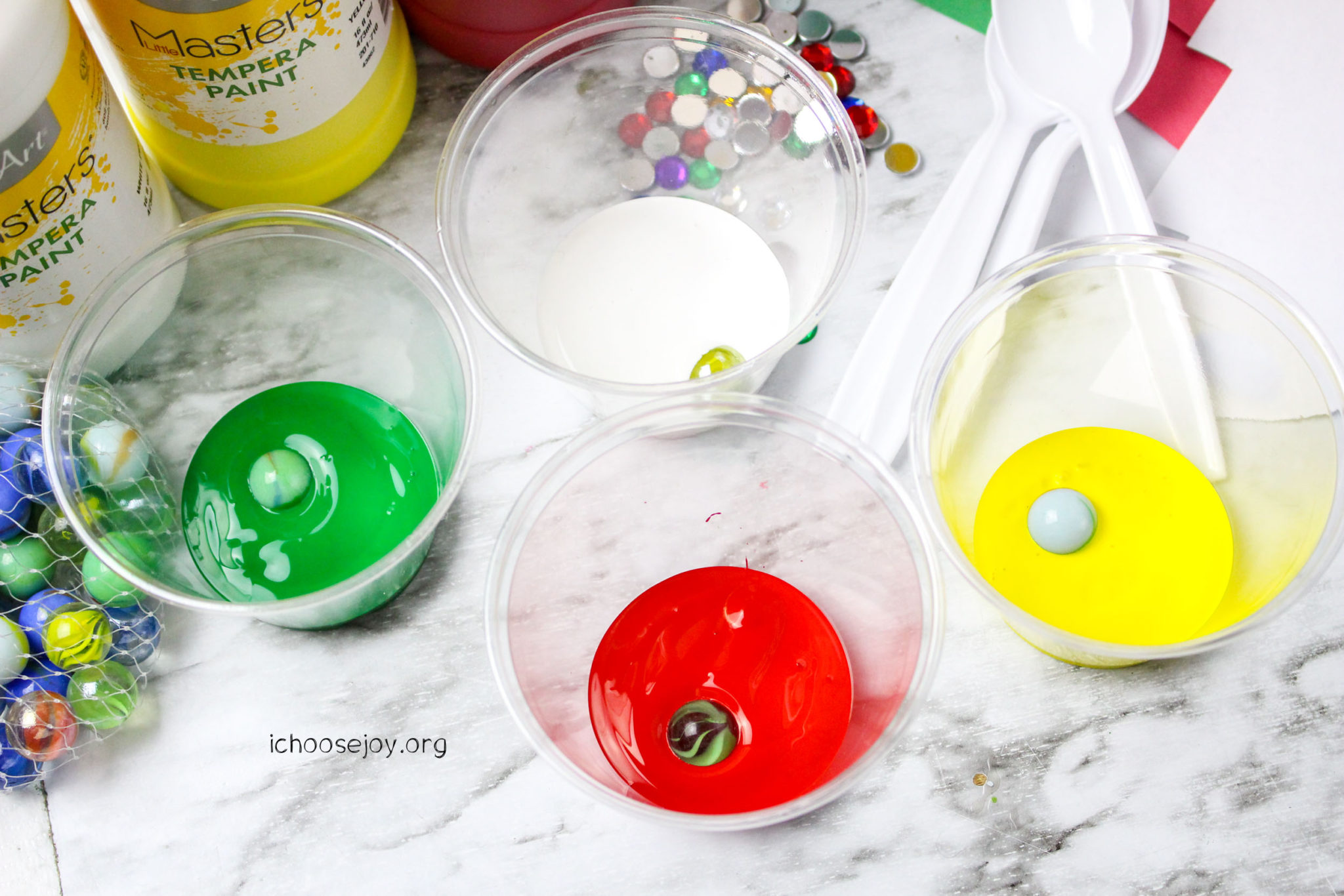 Marble-Painted Christmas Tree Tutorial