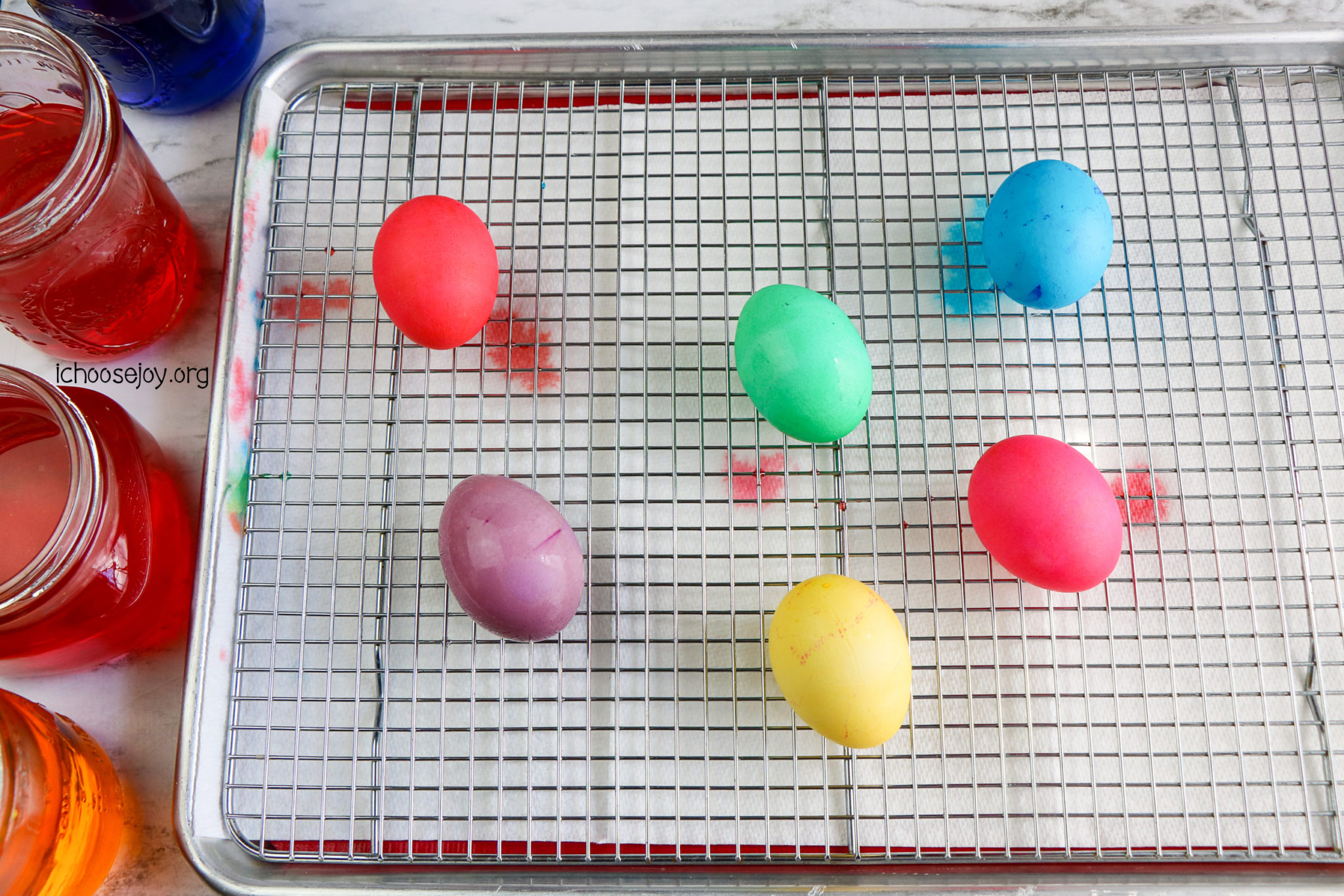How to Dye Easter Eggs with Food Coloring