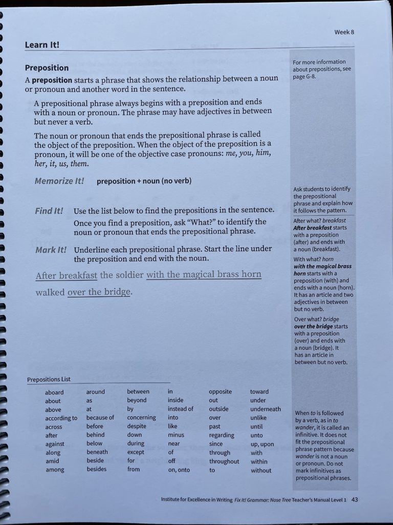 Homeschool Grammar with Fix It Grammar: a Review
