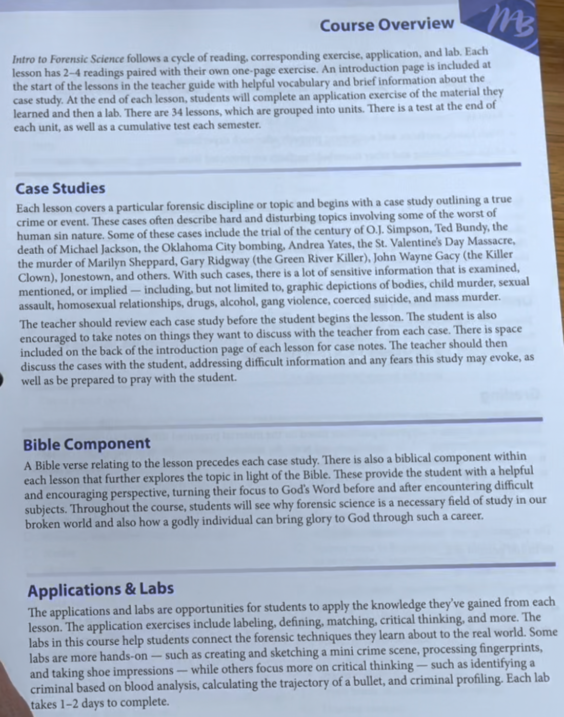 Forensic Science for Homeschooled High School Students