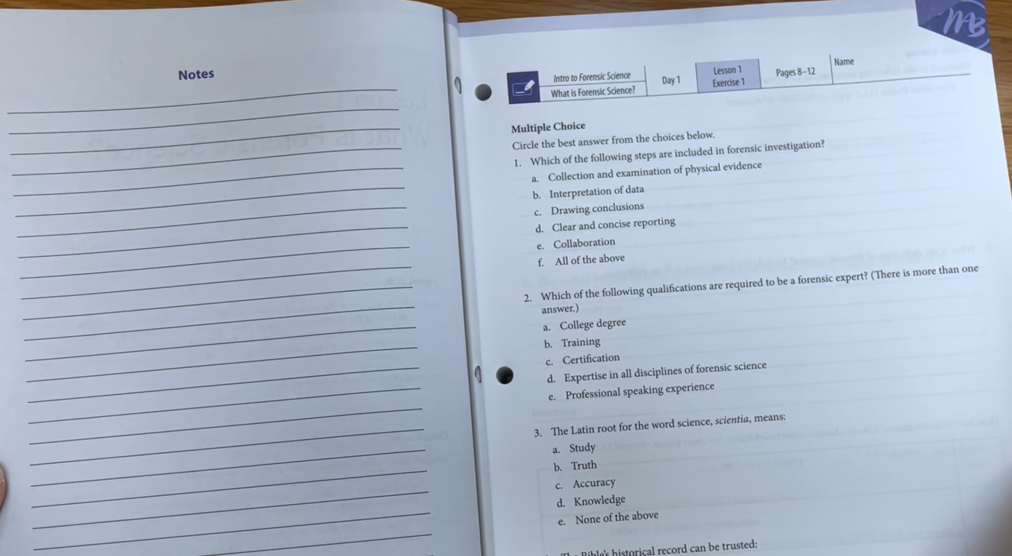 Forensic Science for Homeschooled High School Students