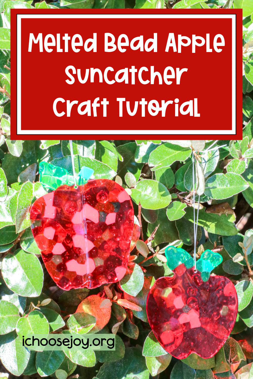 Melted Bead Apple Suncatcher Craft Tutorial