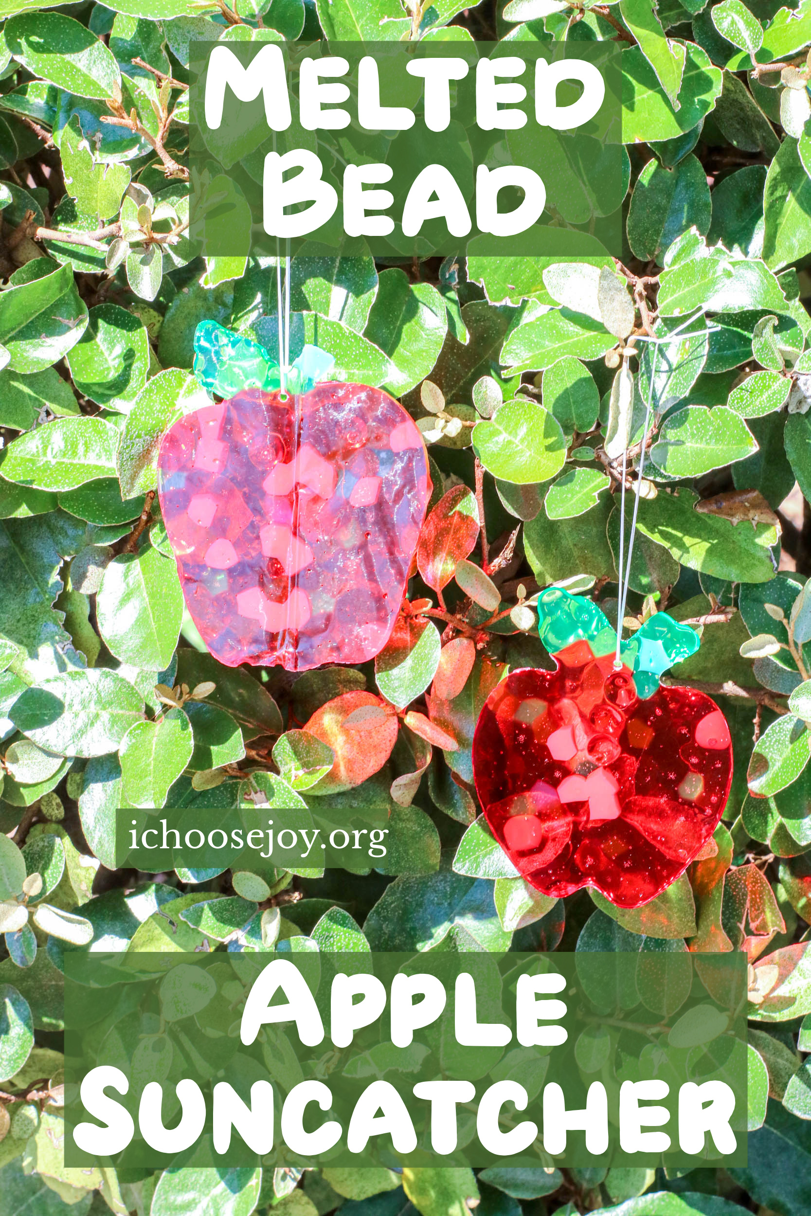 Melted Bead Apple Suncatcher Craft Tutorial