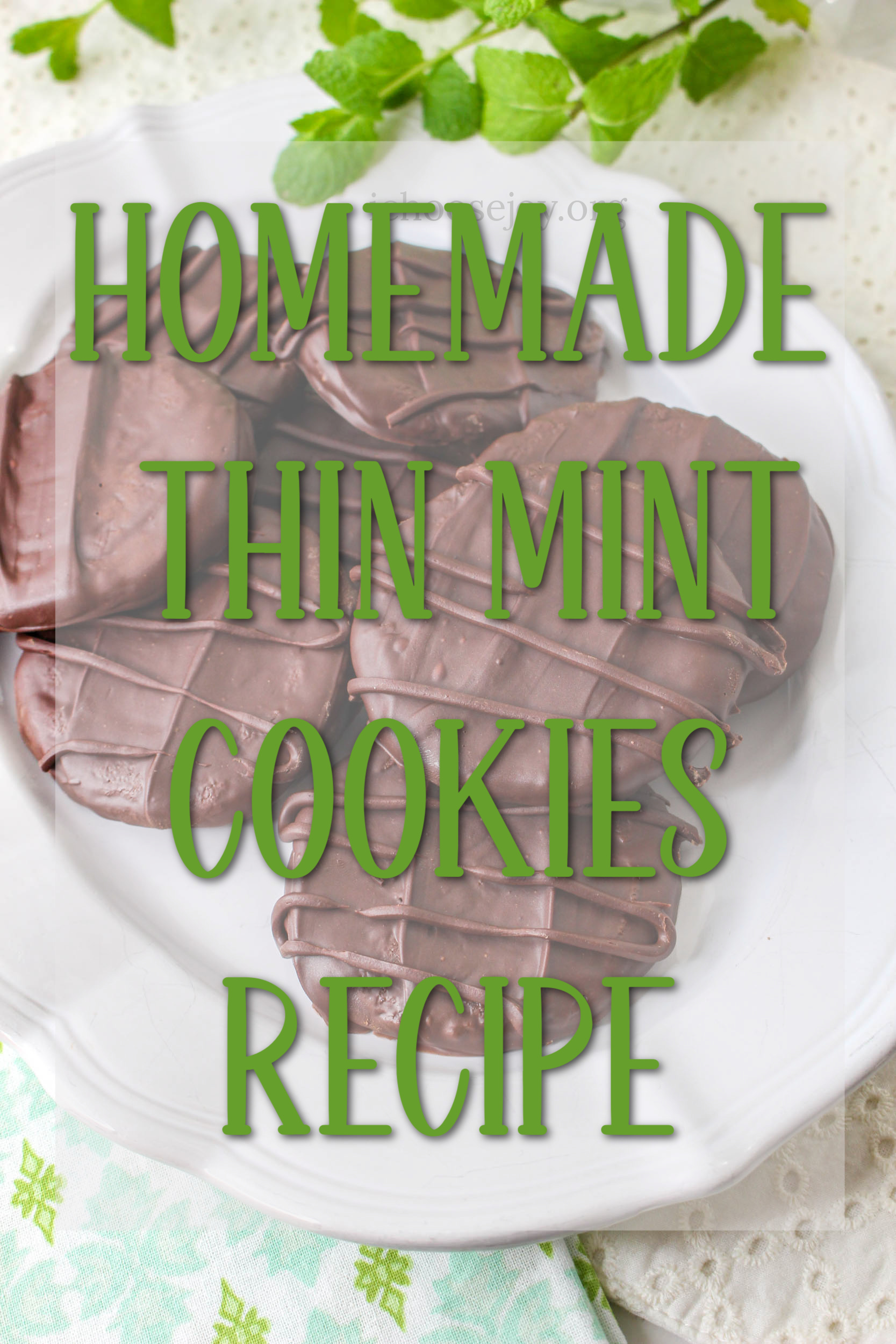Homemade Thin Mint Cookies recipe